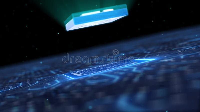 Artificial Intelligence HUD Holographic Technology Screen Stock Footage - Video of futuristic ...