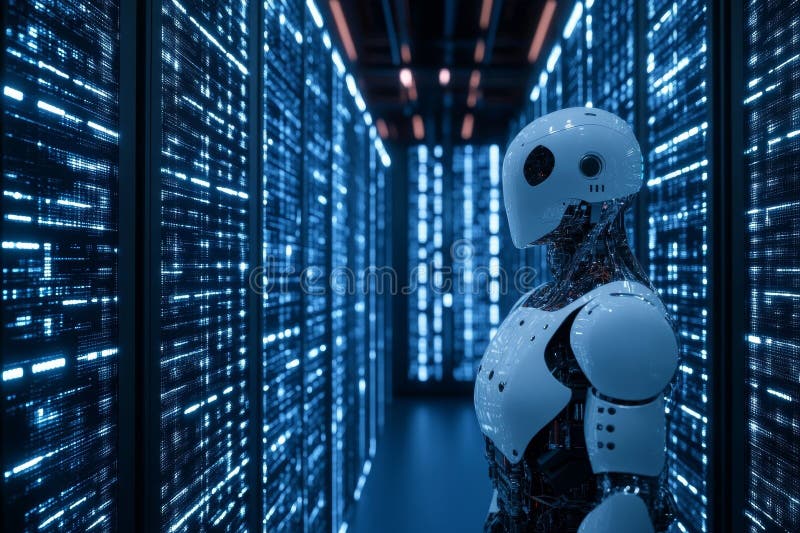 Artificial Intelligence and Big Data Concept. Robot View. Stock Photo ... Artificial Intelligence and Big Data Concept. Robot View. Stock Photo ...