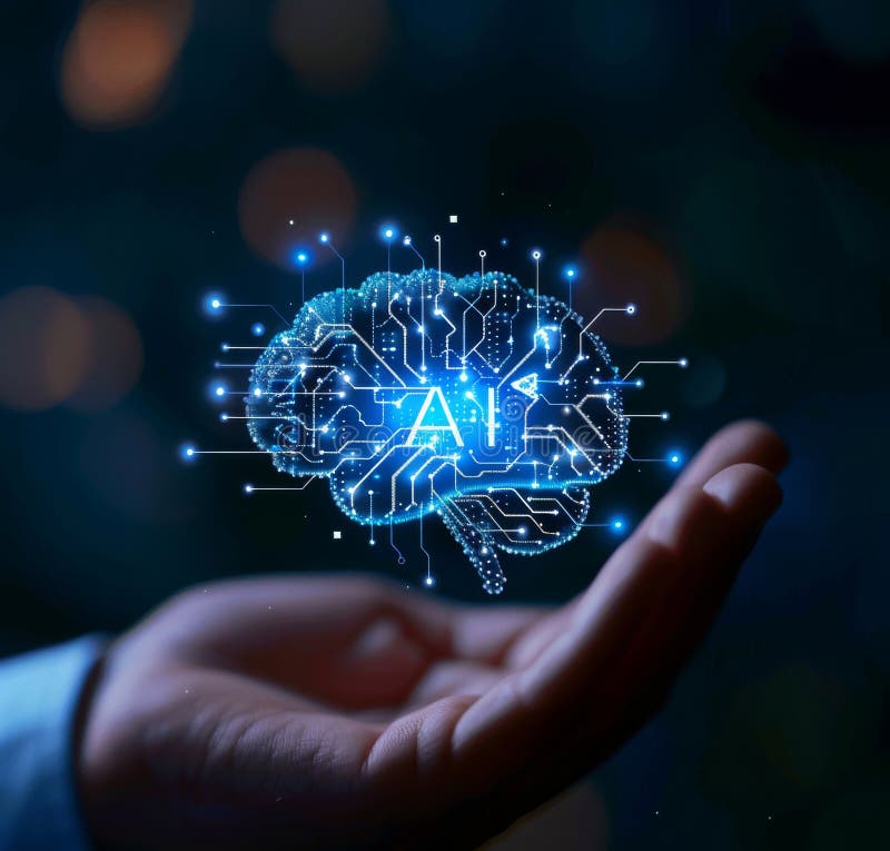 Artificial Intelligence Brain with Circuit Patterns in Human Hand for ...
