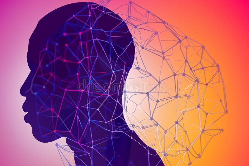 Innovative Representation of AI Brain and Human Face. AI Content ...