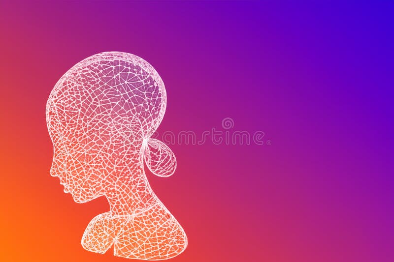 Innovative Representation of AI Brain and Human Face. AI Content ...