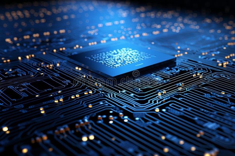 Artificial Intelligence Brain with Datastream Technology Concept in ...