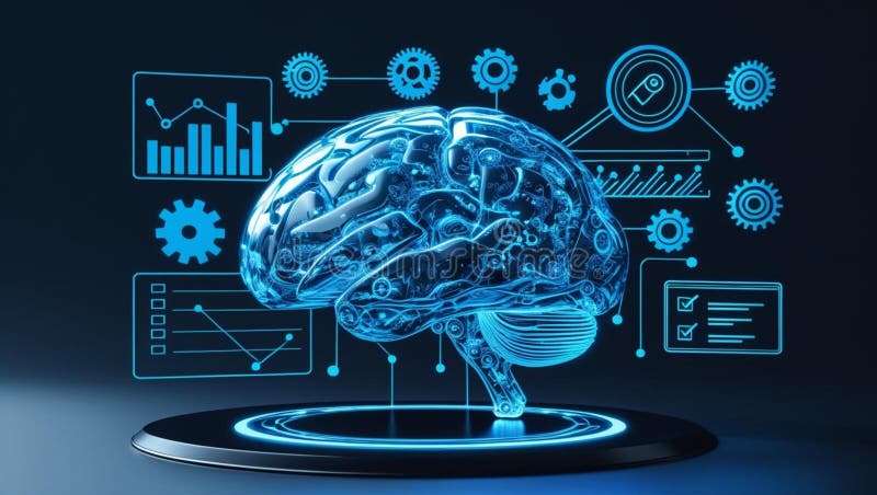 Artificial Intelligence Brain Digital Technology Concept Machine ...