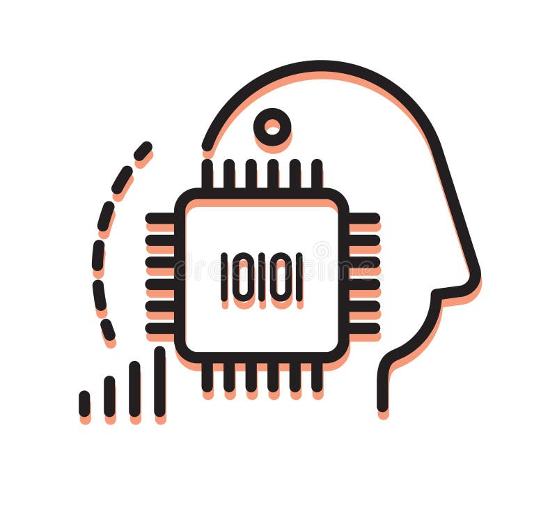Artificial Intelligence Brain with Electronic Circuit - Icon Stock ...