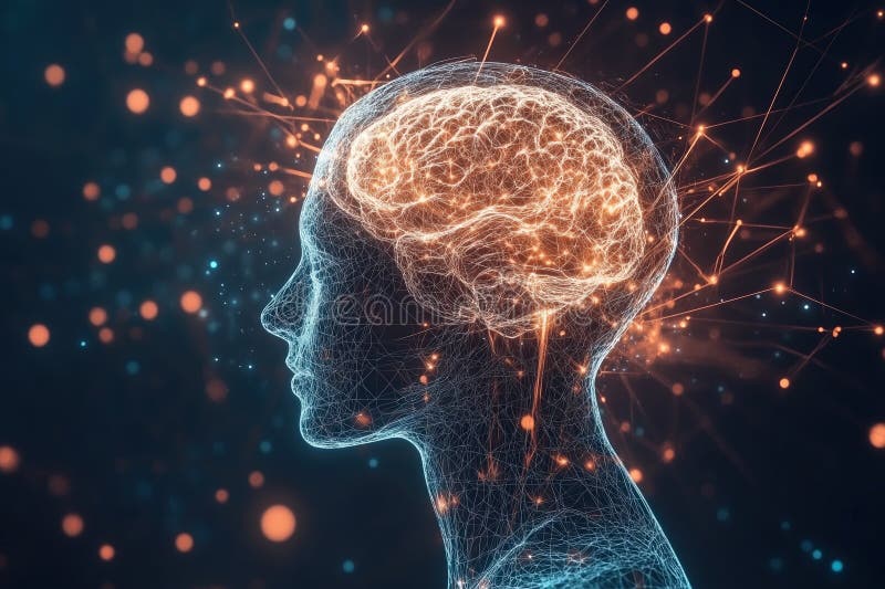 Artificial Intelligence Brain, Futuristic Machine Brain Interface ...