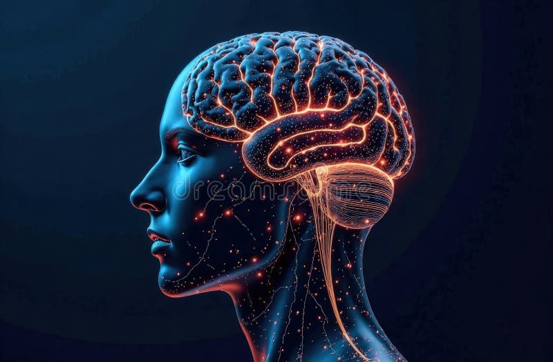 Artificial Intelligence Brain, Futuristic Machine Brain Interface ...