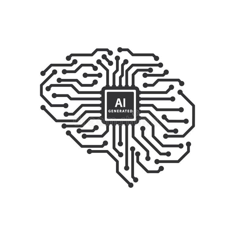 Artificial Intelligence Brain Logo Stock Vector - Illustration of ...