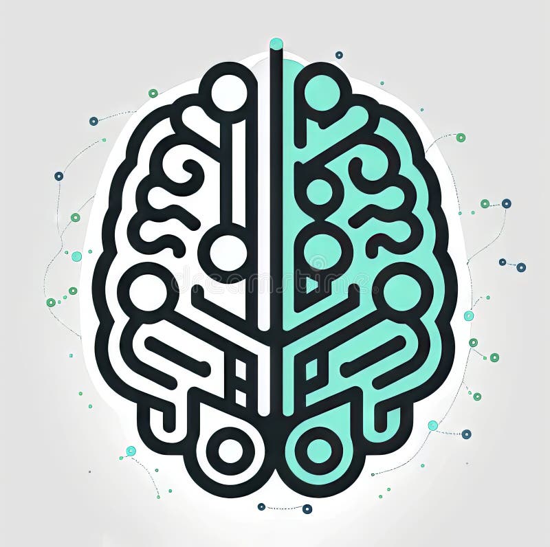 Artificial Intelligence Brain Logo Design Vector Minimal Flat Modern ...