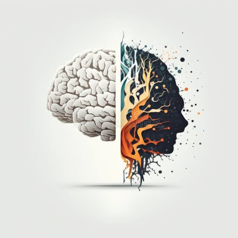 Artificial Intelligence Brain Logo and Multi Color Human Head ...