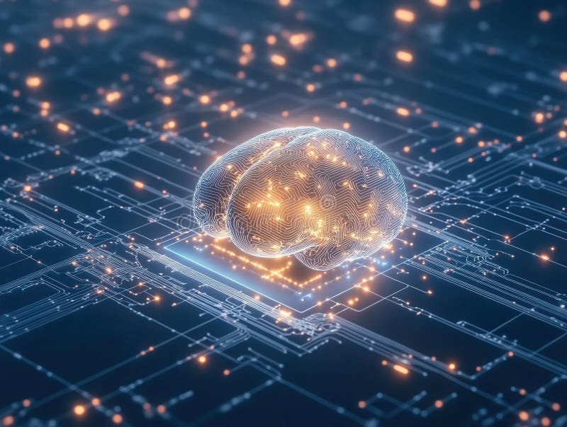 AI Brain Processing with Generative Artificial Intelligence Concept Latch Stock Image - Image of ...