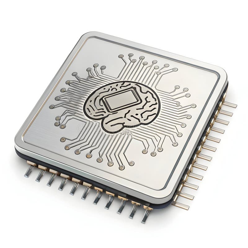 Artificial Intelligence Brain Processor Icon Stock Illustrations ...