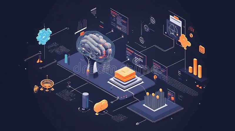 Brain Algorithm Machine Science Concept Stock Illustrations – 13,676 ...
