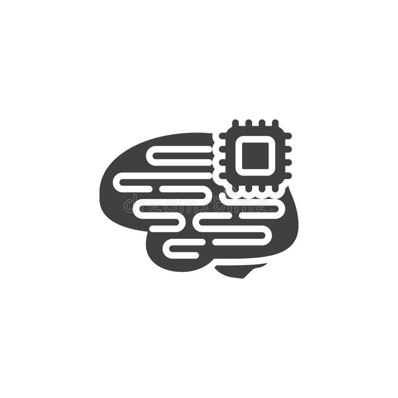 Artificial Intelligence Brain Vector Icon Stock Vector - Illustration ...