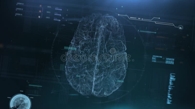 Artificial Intelligence and Brainstorm Concept. 3D Render Brain ...