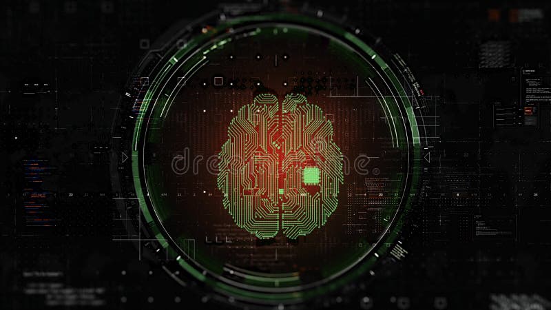 Artificial Intelligence and Brainstorm Concept. 3D Render Brain Animation, Data Mining, Deep ...