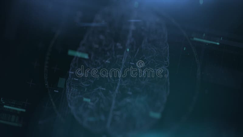 Artificial Intelligence and Brainstorm Concept. 3D Render Brain Animation, Data Mining, Deep ...