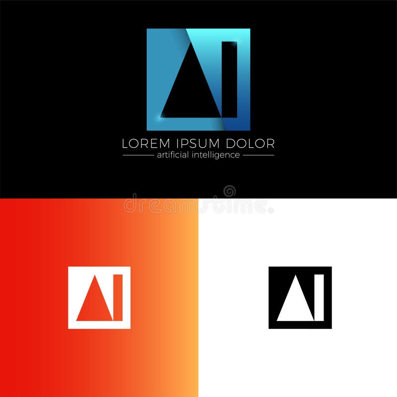Artificial Intelligence Brand Identity Logo Stock Illustration ... Artificial Intelligence Brand Identity Logo Stock Illustration ...