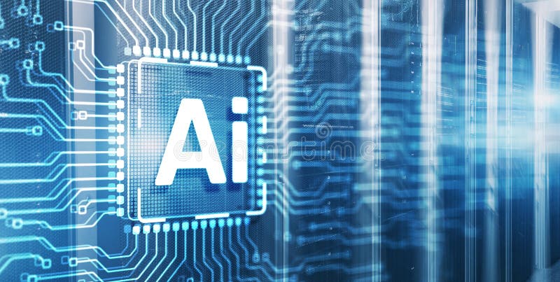 Artificial Intelligence Chip. Ai Chipset on 3D Circuit Board Stock ...