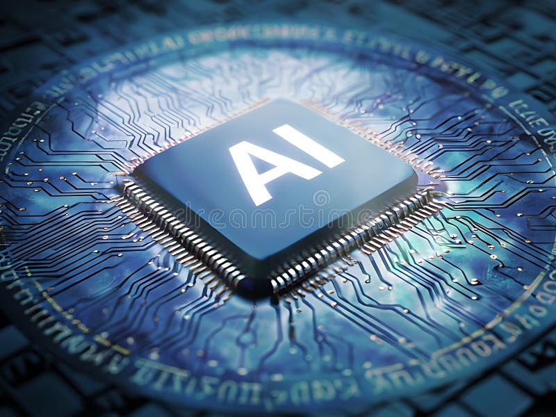Artificial Intelligence Chip - a Futuristic Vision of AI Technology ...