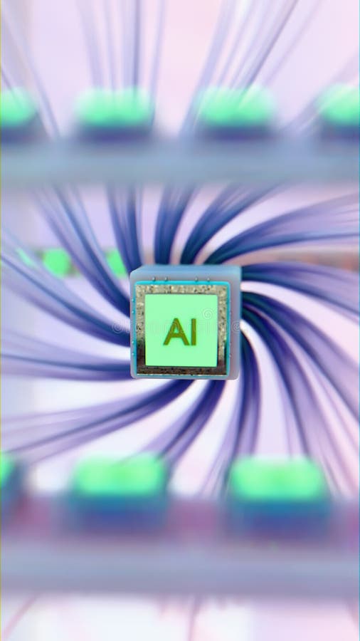 Artificial Intelligence Chip with Multiple Connected Cables in ...