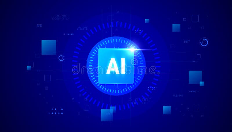 Artificial Intelligence Chipset on Circuit Board in Futuristic Concept ...