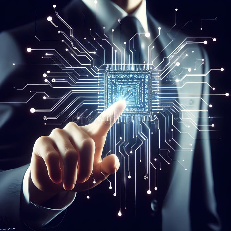 Artificial Intelligence Circuit Board in Shape Electronic PCB Circuit ...