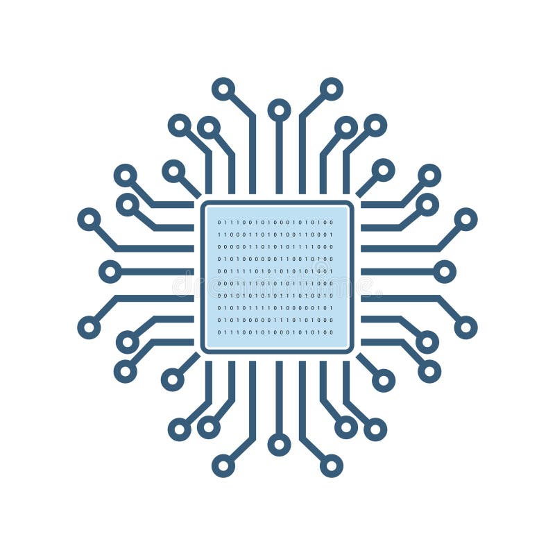 Artificial Intelligence Circuit System in Lines Style, AI Circuit Line ...