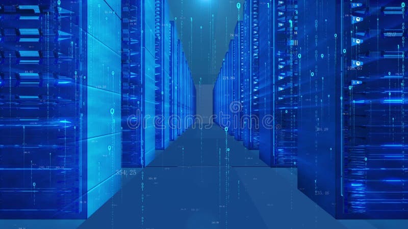 Cloud Computing Big Data - Server Room - Cloud Data Storage Stock Footage - Video of network ...