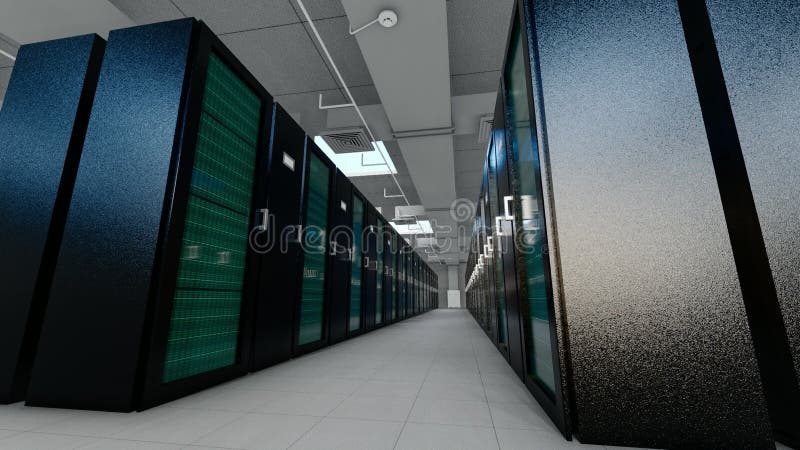 Artificial Intelligence and Big Data Cloud Computing Server Room Stock ...