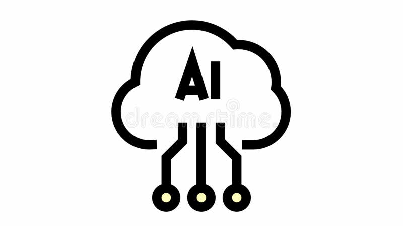 Artificial Intelligence Cloud Symbol - Artificial Intelligence Icon ...