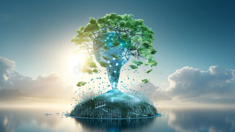 Artificial Intelligence in Combating Climate Change Illustration ...