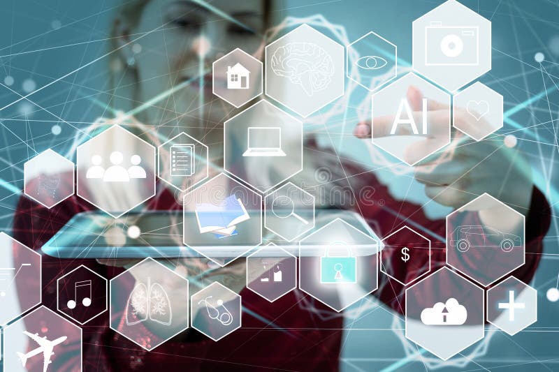 Artificial Intelligence and Communication, Ai Technology Stock Image ...