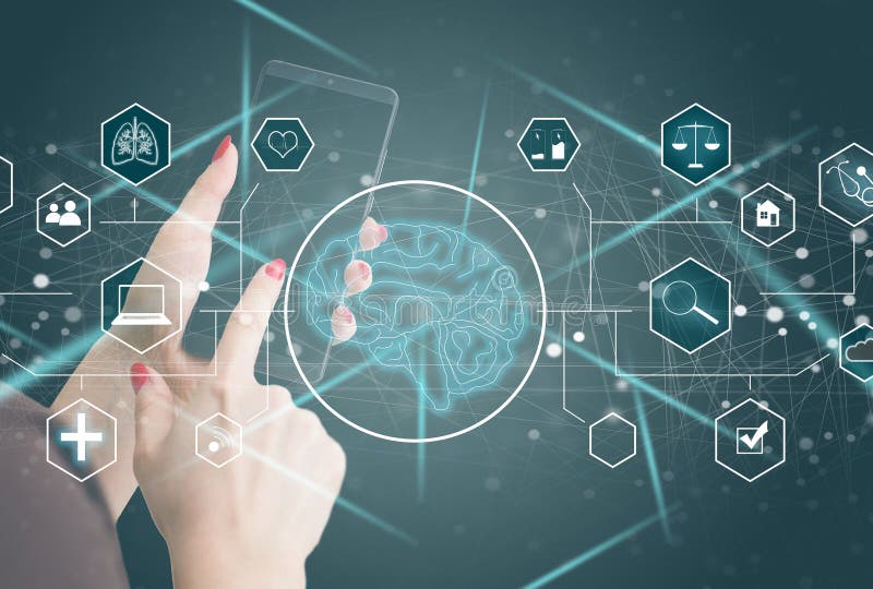 Artificial Intelligence and Communication, Ai Technology Stock Image ...