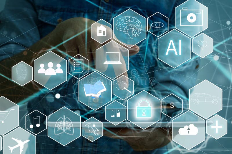 Artificial Intelligence and Communication, Ai Technology Stock Photo ...