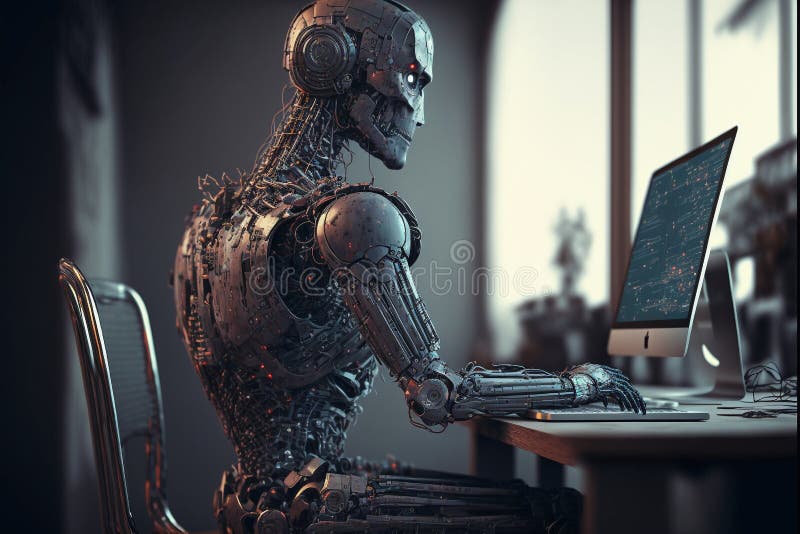 Artificial Intelligence Computer Processing System Stock Illustration ...