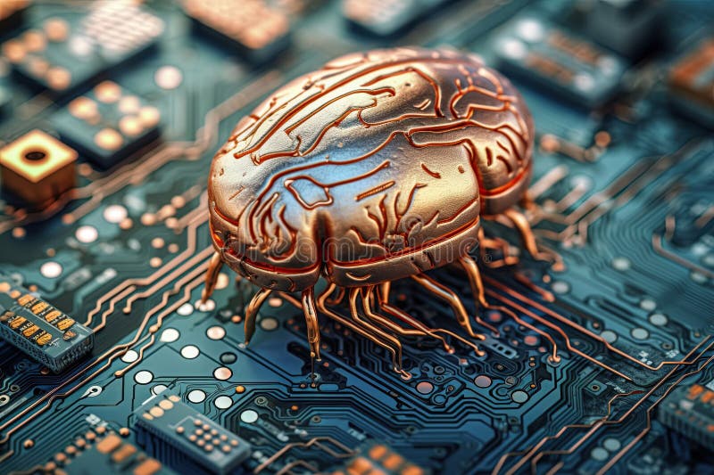 Artificial Intelligence Computer Processor. Human Brain As a Robot. Ai ...