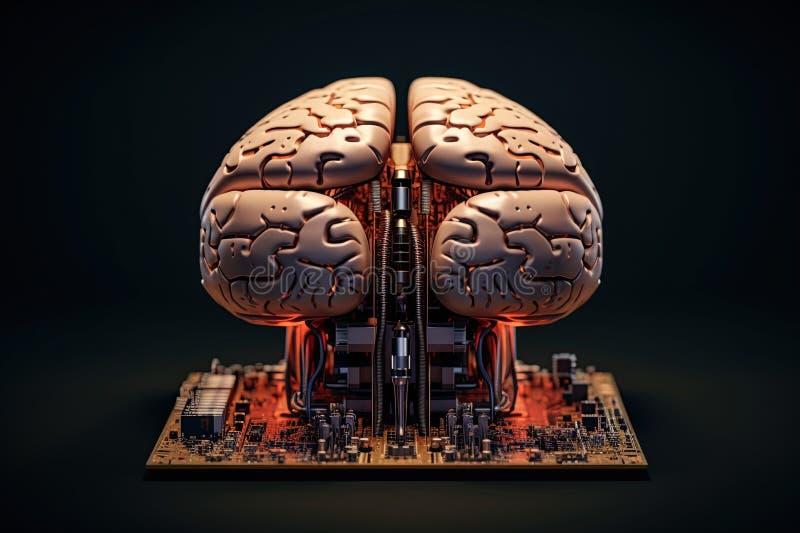 Artificial Intelligence Computer Processor. Human Brain As a Robot. Ai ...