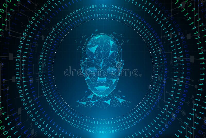 Artificial Intelligence Concept on Abstract Technology Background Stock ...