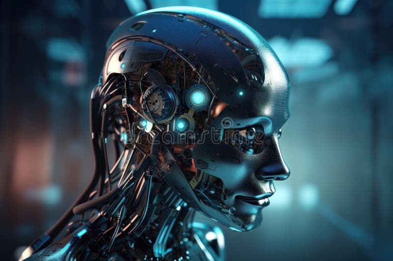 Artificial Intelligence Concept. AI Generated Stock Illustration ...