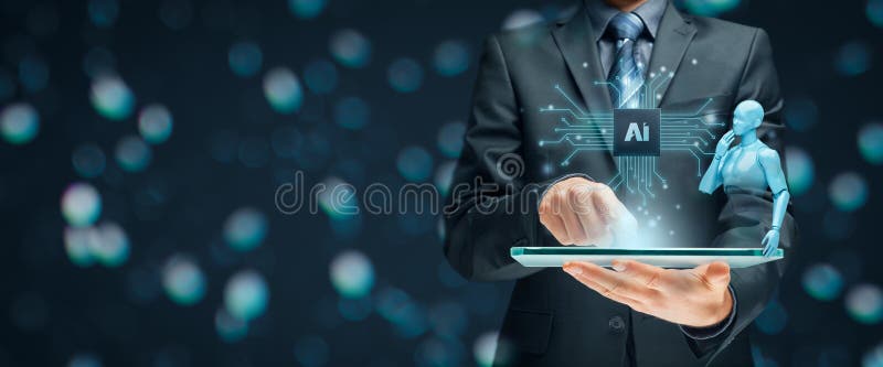 Artificial Intelligence Concept with Android Stock Image - Image of ...
