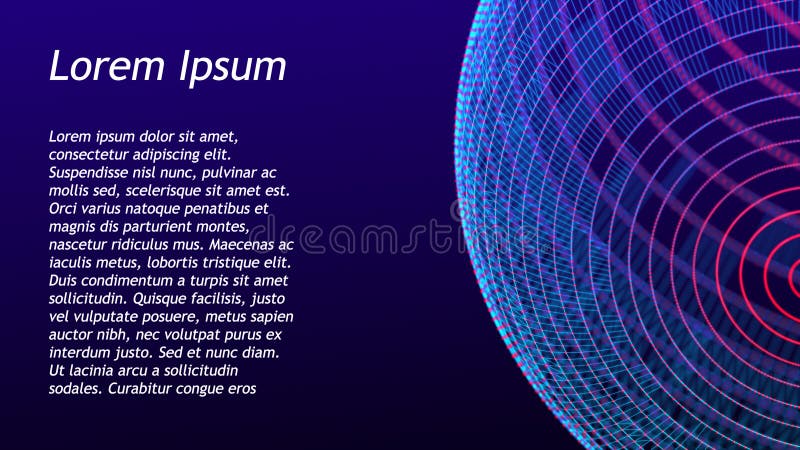 Artificial Intelligence Concept. Big Data Visualization. Blue ...