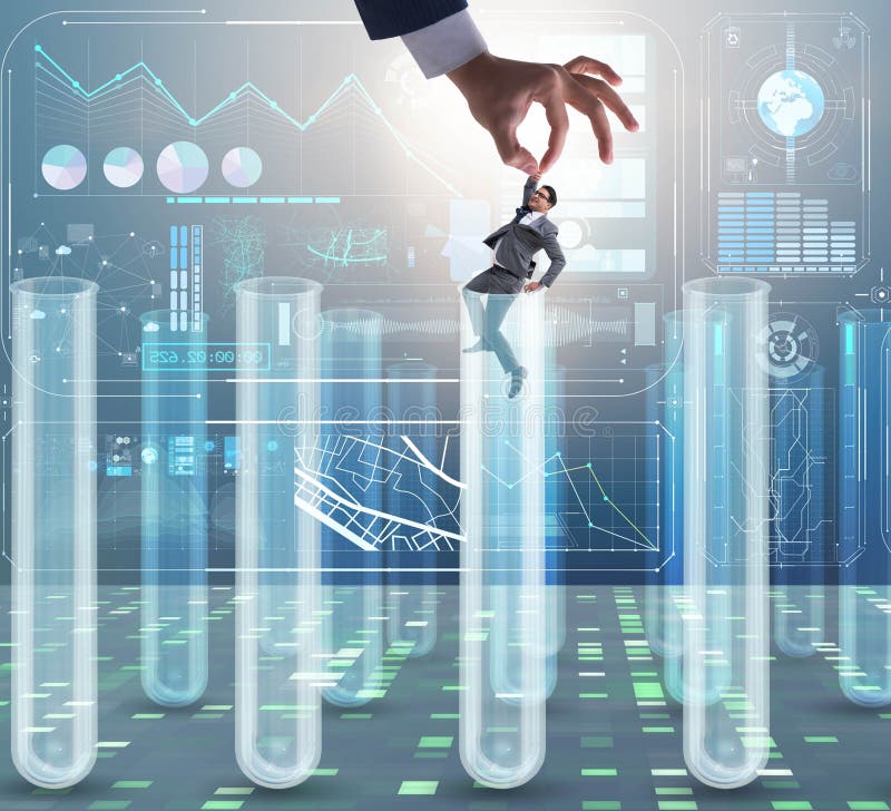 Artificial Intelligence Concept with Businessman Out of Tube Stock ... Artificial Intelligence Concept with Businessman Out of Tube Stock ...