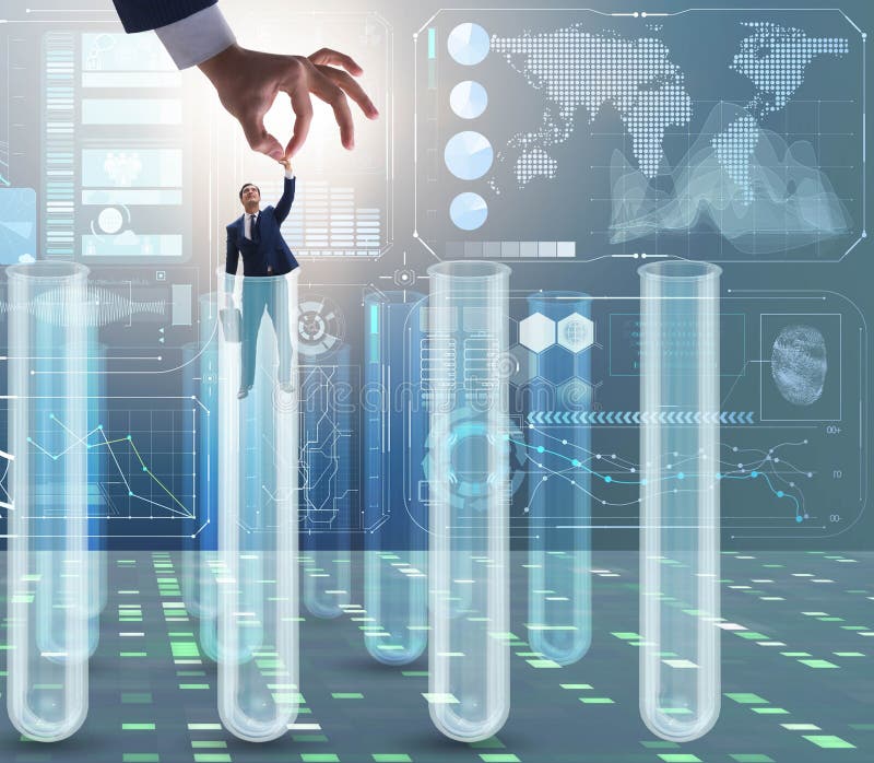 Artificial Intelligence Concept with Businessman Out of Tube Stock ... Artificial Intelligence Concept with Businessman Out of Tube Stock ...