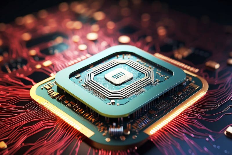 Artificial Intelligence Concept. Close- Up of Computer Chip with AI ...