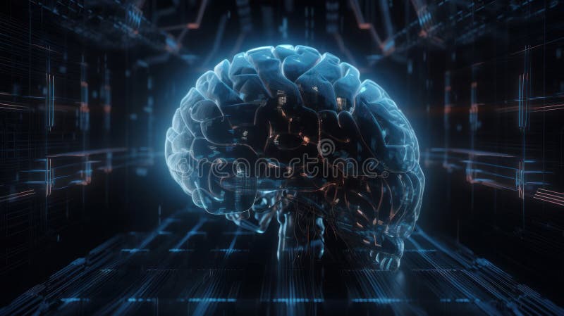 Artificial Intelligence Concept with Digital Android Brain and Circuit ...