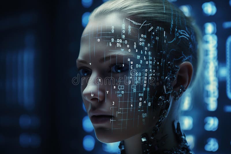 Artificial Intelligence. Concept of Digital Networks. Development of ...