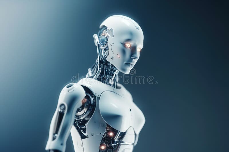 Artificial Intelligence. Concept of Digital Networks. Development of ...