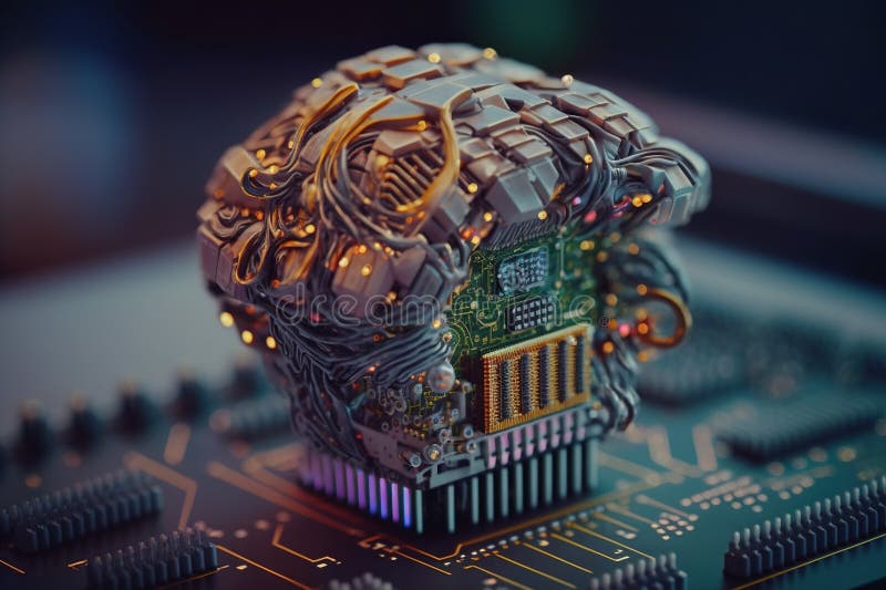 Artificial Intelligence. Concept of Digital Networks. Development of ...