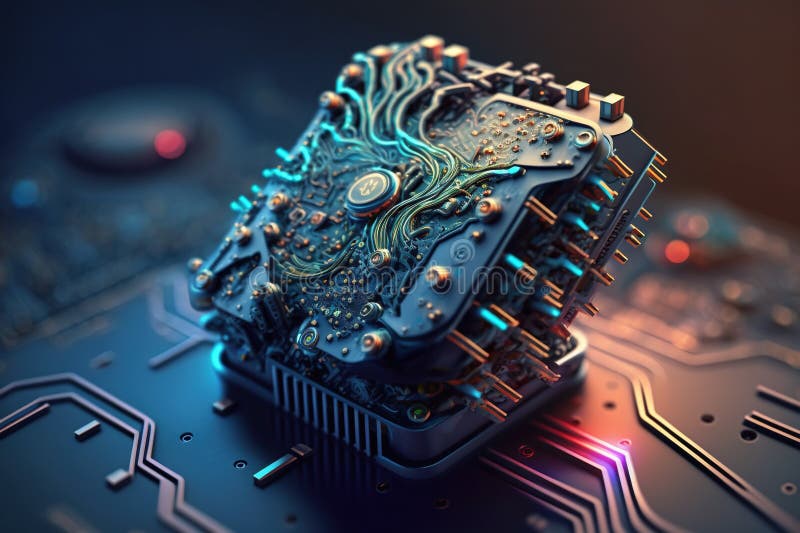 Artificial Intelligence. Concept of Digital Networks. Development of ...