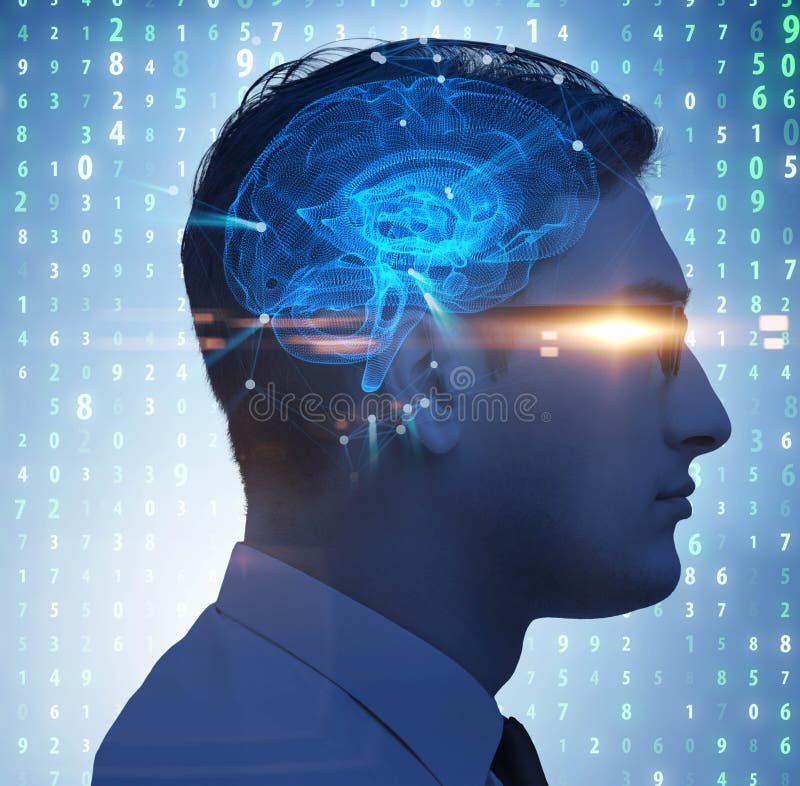 Artificial Intelligence Concept with Man Stock Photo - Image of future ...